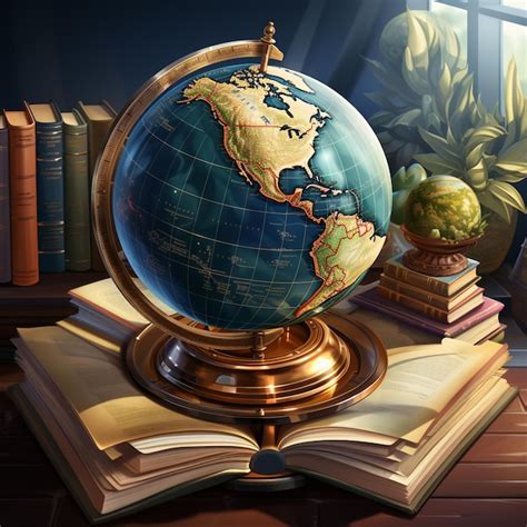 Premium Ai Image Visualization Of Books And The World