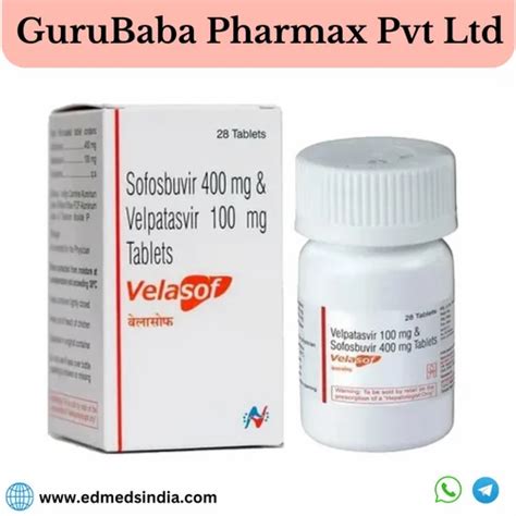 Natdac Sofosbuvir 400mg Velpatasvir 100mg Tablets Velasof Packaging Type Bottles Packaging