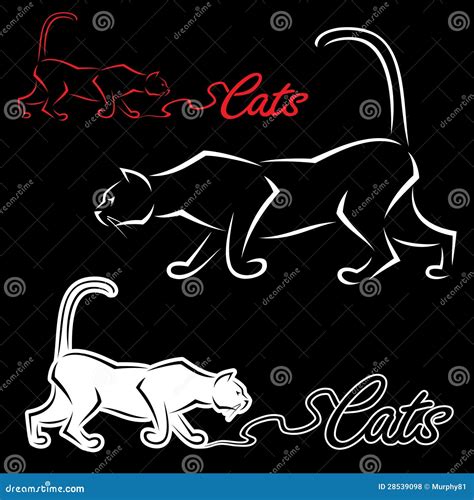 Cat Label Stock Vector Illustration Of String Text 28539098