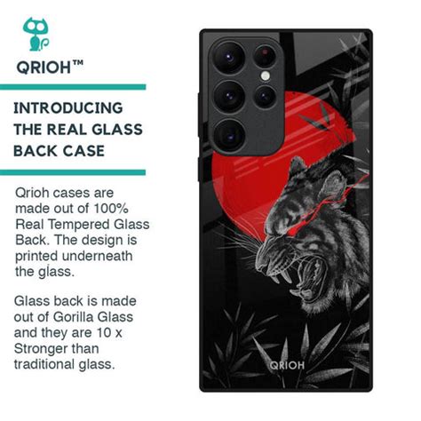 Red Moon Tiger Samsung Galaxy S22 Ultra 5g Glass Back Cover Flat 35