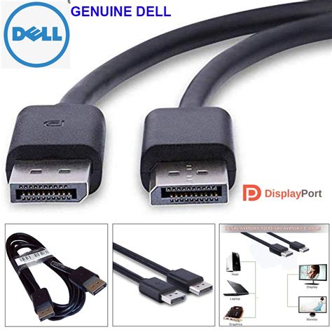 Genuine Dell Displayport Display Port 4k Dp To Dp Cable 5k1fn12501 6ft