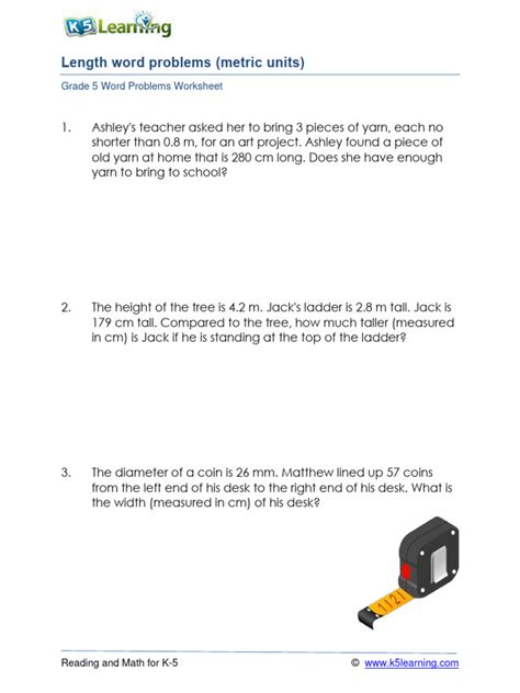 Grade 5 Length Word Problems B Pdf