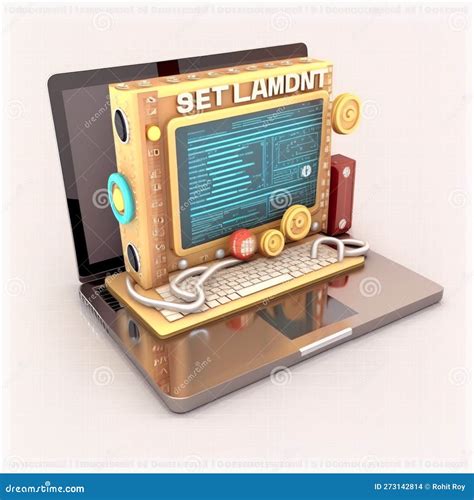 3d Computer Laptop And Program Code Development Web Coding Concept Ai Generated Stock
