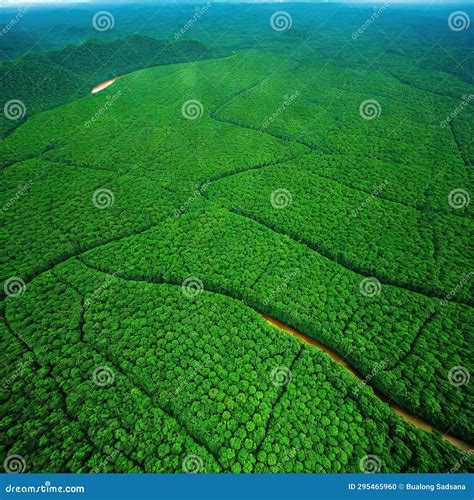 Aerial Shot Of The In Order To Create Space For Oil Palm The Borneo