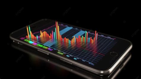 รูปพื้นหลังกราฟการซื้อขายบนจอภาพสมาร์ทโฟน 3 มิติ ซื้อและขายหุ้น ดัชนีตลาดหุ้น เชิงเทียน พื้นหลัง