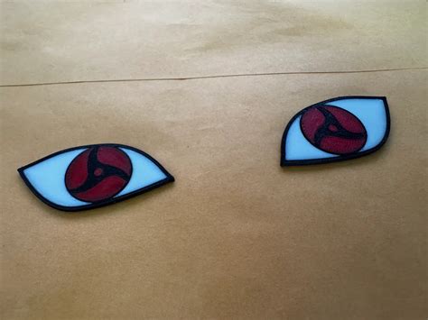 Itachis Sharingan Färgad Och Tunnare För Böjning Gratis 3d Utskrifts