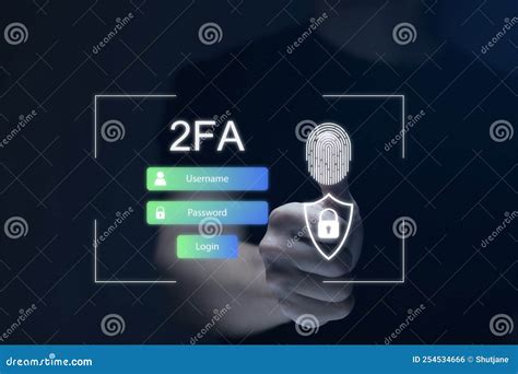 Businessman Touching Virtual Screen To Fingerprint Scan For Two Factor Authentication For Safety