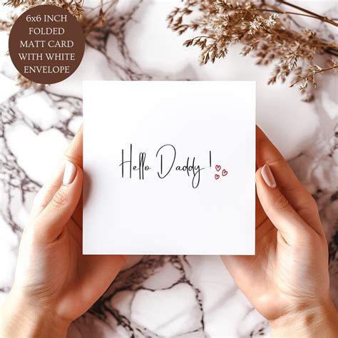 Hello Daddy Card Pregnancy Announcement Husband Reveal Present New