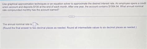 Solved Use Graphical Approximation Techniques Or An Equation