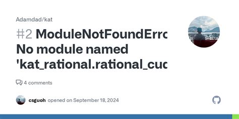 Modulenotfounderror No Module Named Kat Rational Rational Cuda A 1dgroup · Issue 2 · Adamdad