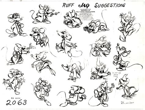 Cinderella Original Stat Model Sheet Rough Jaq Suggestions Choice