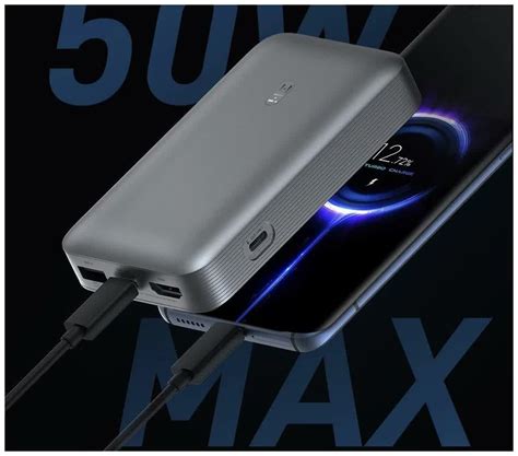 Внешний аккумулятор Xiaomi ZMI QB816 10000 mAh Grey за 4690 руб ...