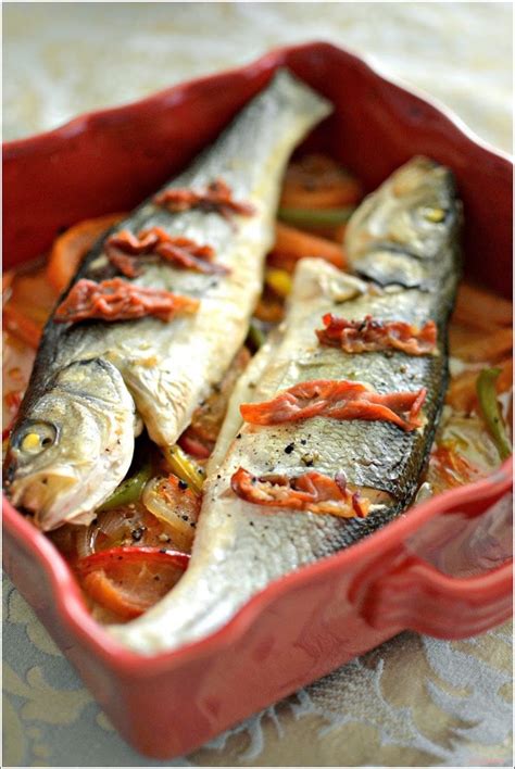 Bar Au Four Citrons Oignons Poivrons Marmite Du Monde Cuisine Poisson Recette Poisson