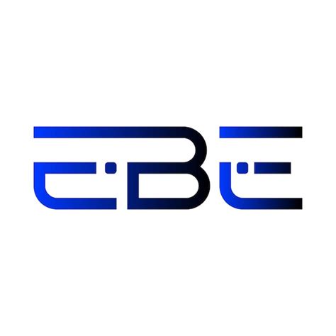 Ebe Logo Abstract Typography Simple Modern Minimal Vector Design