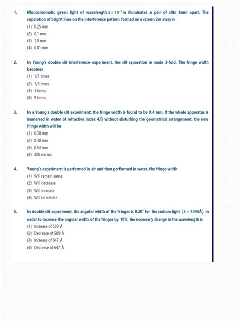 Wave Optics Hw Assignment Pdf