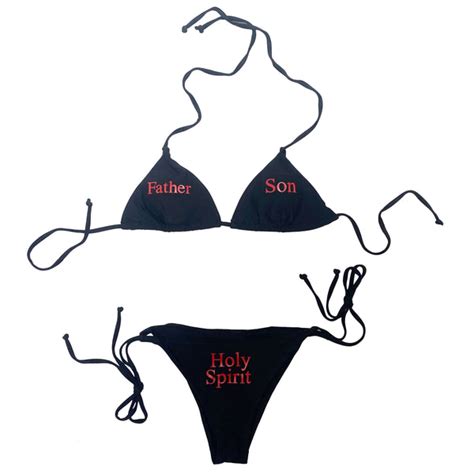 Holy Trinity Bikini Set White Praying