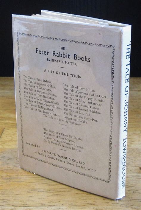 The Tale Of Johnny Town Mouse Townmouse By Potter Beatrix Original