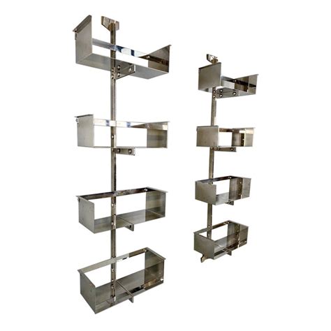 Pair Of Modular Wall Mounted Shelving System By Vittorio Introini For Saporiti At 1stdibs