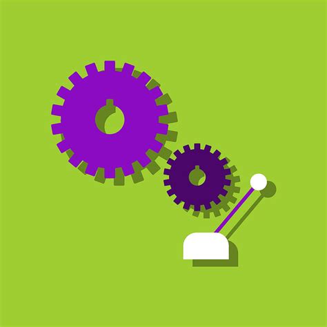 Flat Icon Design Collection Gear And Transmission Vector Ai Eps