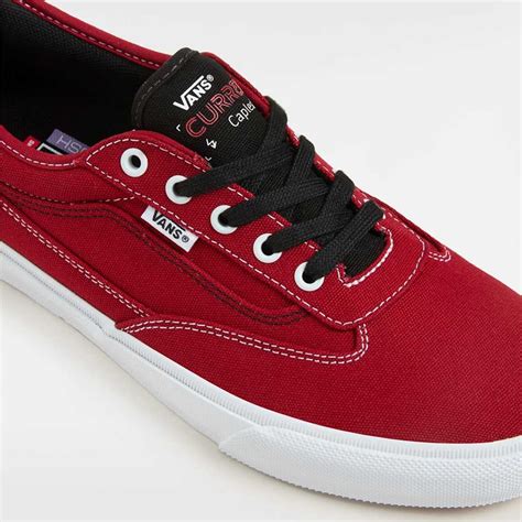 Chaussures Vans Curren Caples Pro Skate Red White Bamboo Skateshop