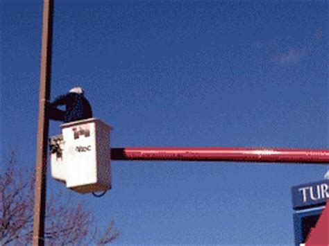 Commercial Power Sweeping Offers Banner Installation Sweeping Pothole