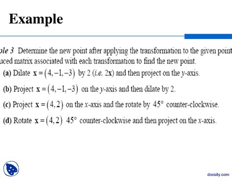 Linear Transformations Part 3 Algebra Lecture Slides Docsity