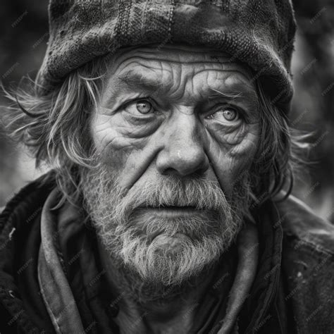 Ein Mann Mit Vollbart Und Vollbart Sitzt In Einem Dunklen Raum Premium Ki Generiertes Bild