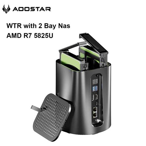 Aoostar Wtr R7 5825u Mini Pc Nas De 2 Bahías Ryzen 2x 2535 Pulgadas