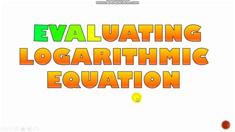 Basic Concept Of Logarithm Youtube