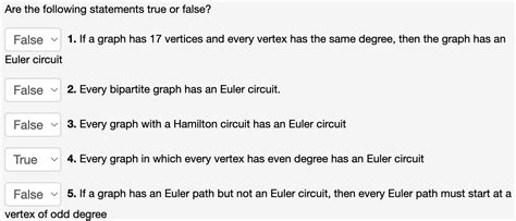 Solved Are The Following Statements True Or False If A Chegg