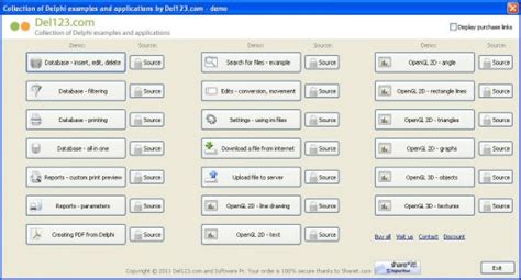 Del123 Collection Of Delphi Examples Download Database Examples And Applications Rave Reports