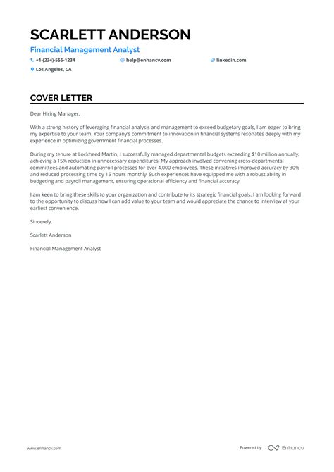 13 Professional Financial Analyst Cover Letter Examples And Template