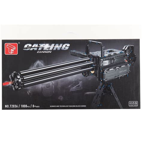 Cyber Walker Minigun Vulcan Cannon Electric Building Block Kit Black