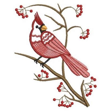 Christmas Cardinal Machine Embroidery Design Embroidery Library At