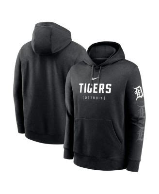 Nike Mens Black Detroit Tigers Fashion Club Pullover Hoodie Macys