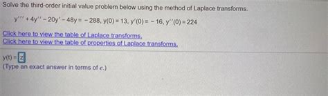 solved solve the third order initial value problem below