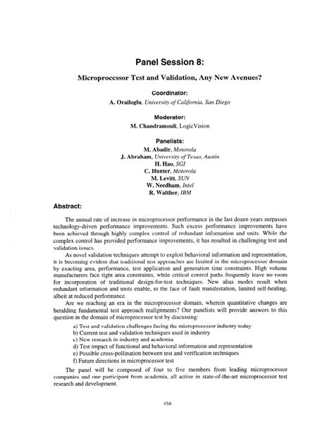 Pdf Microprocessor Test And Validation Any New Avenues