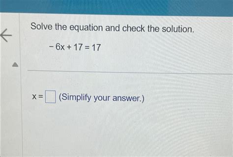 solved solve the equation and check the
