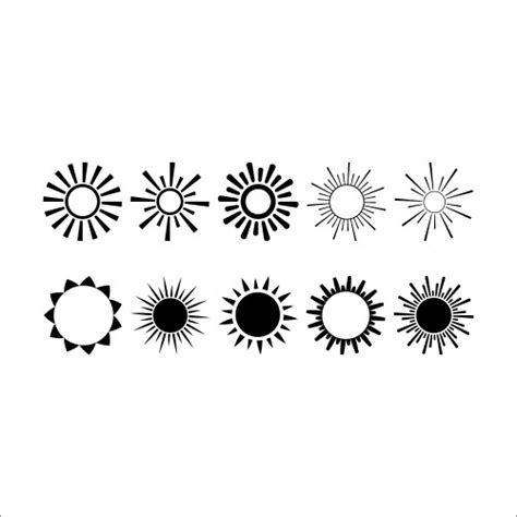 Sun Icon Symbol Element Royalty Free Vector Image