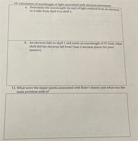 Solved B An Electron Falls To Shell 1 And Emits An