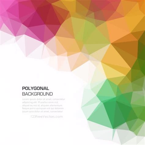 Abstract Multicolor Polygonal Triangular Background