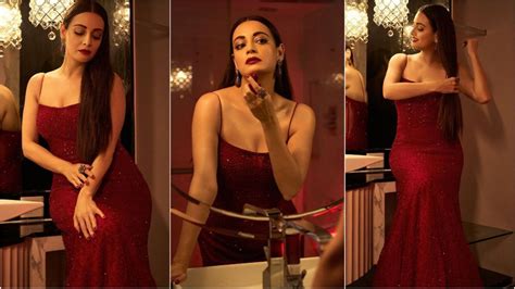 Dia Mirza Radiates Valentines Day Glamour In Stunning Red Gown Worth