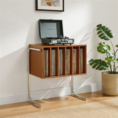 Crosley Lily Record Player Stand With Vinyl Storage Overstock 43649404