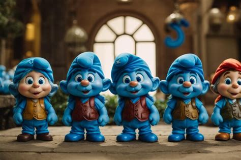 Premium Ai Image The Smurfs Grumpy Smurf Joking Smurf Clumsy Smurf