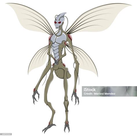 Alien Humanoid Insect Stock Illustration Download Image Now