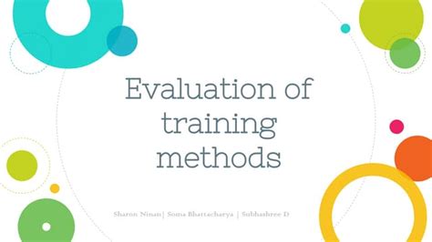 Evaluation Of Training Methods Pptx