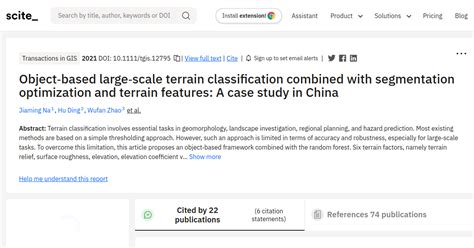 Object‐based Large‐scale Terrain Classification Combined With Segmentation Optimization And
