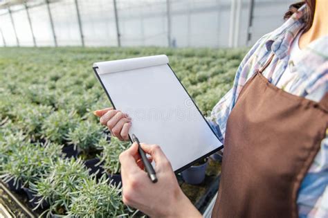Quality Control Supervisor Making Notes After Control Stock Image