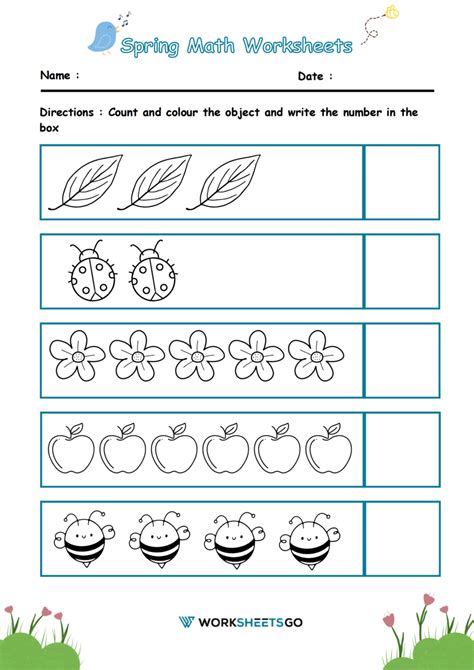 Spring Math Worksheets Worksheetsgo