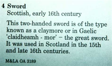 Scottish Late Medieval Claidheamh Mor Swords Ethnographic Arms And Armour